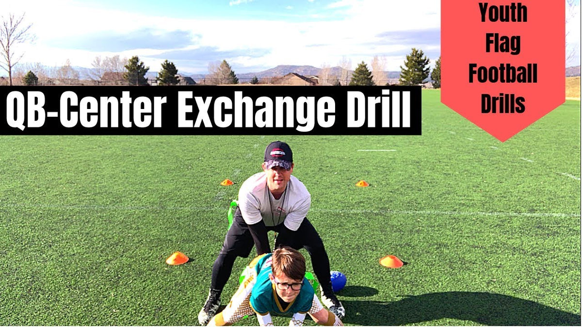 Youth Flag Football Drill | QB - Center Exchange Drill | Beginner Dril