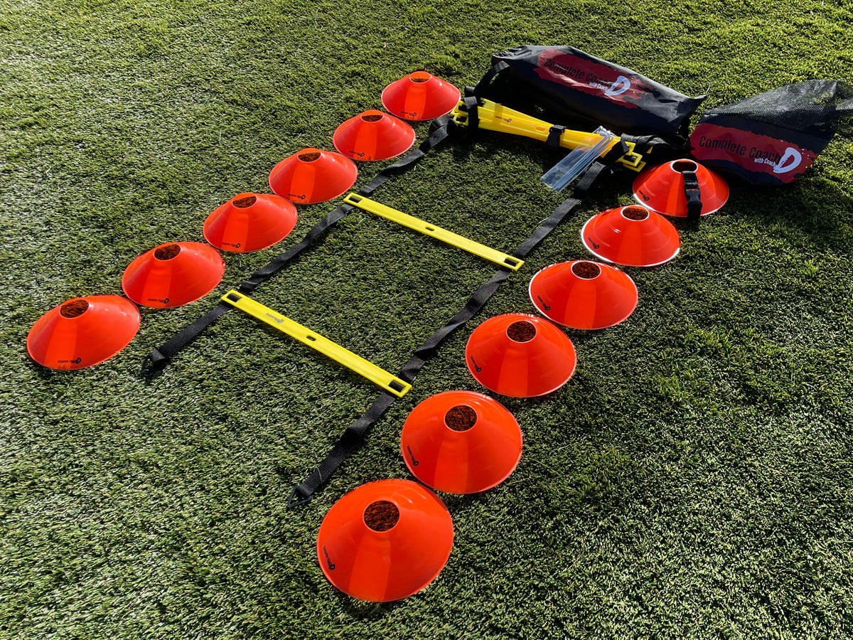 Coach’s Starter Pack: 12 Cones, Agility Ladder and 20+ Drills